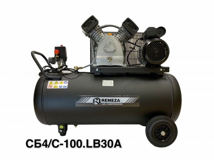 Компрессор поршневой 100.LB30A REMEZA (Белоруссия): 420 л/мин., 10 бар ...