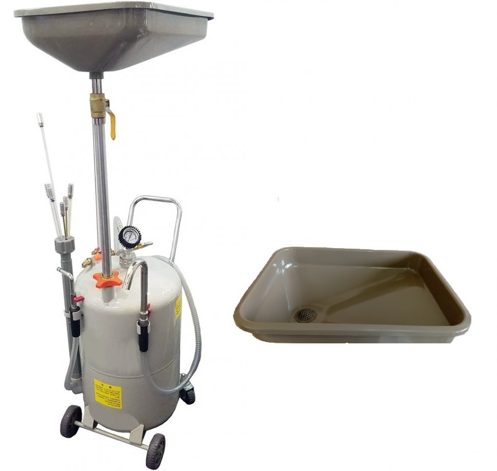 TS-2085 Установка для слива отработанного масла 80л. Воронка+6 щупов